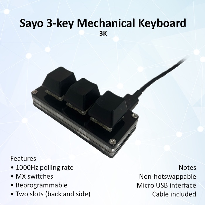 Jual Sayo 3-key Mechanical Keyboard MX Switch KB Programmable 3K RGB osu! | Shopee Indonesia