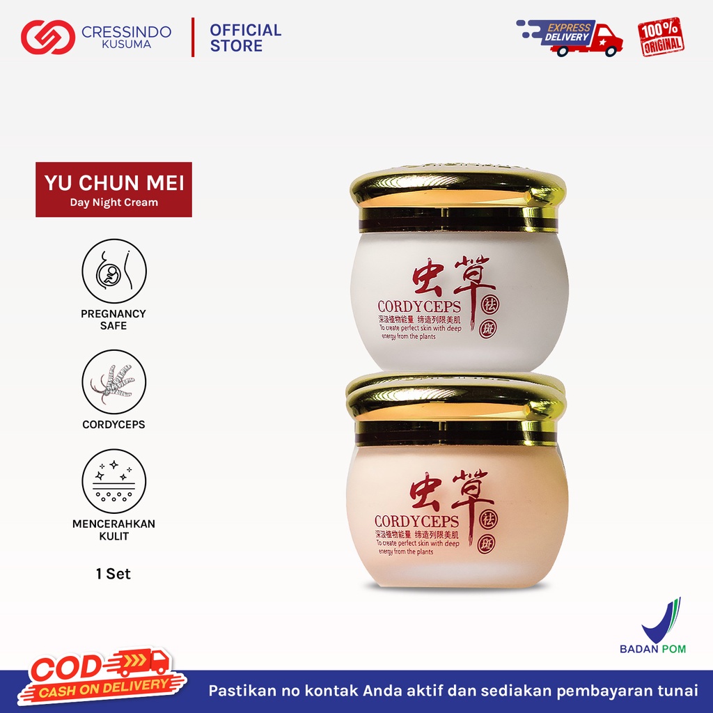 Jual [BPOM ORIGINAL LOKAL] YU CHUN MEI Cordyceps Lightening Day & Night Cream Set | Shopee Indonesia