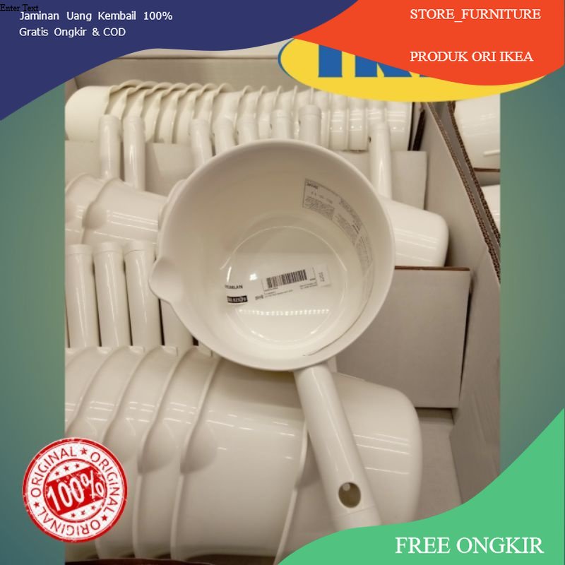 Jual Gayung air, Gayung Mandi Gayung Ikea Warna putih | Shopee Indonesia