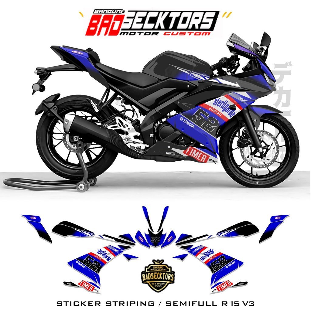 Jual STRIPING R15 V3 SEMIFULL / R15 V4 MOTIF 6 STERILGARDA / SEMIFULL ...