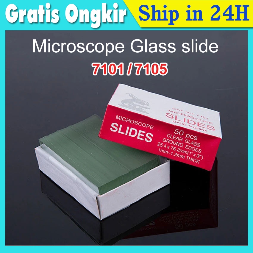 Jual 50pcs/1set Kaca Benda Object Glass Kaca Preparat Microscopes ...