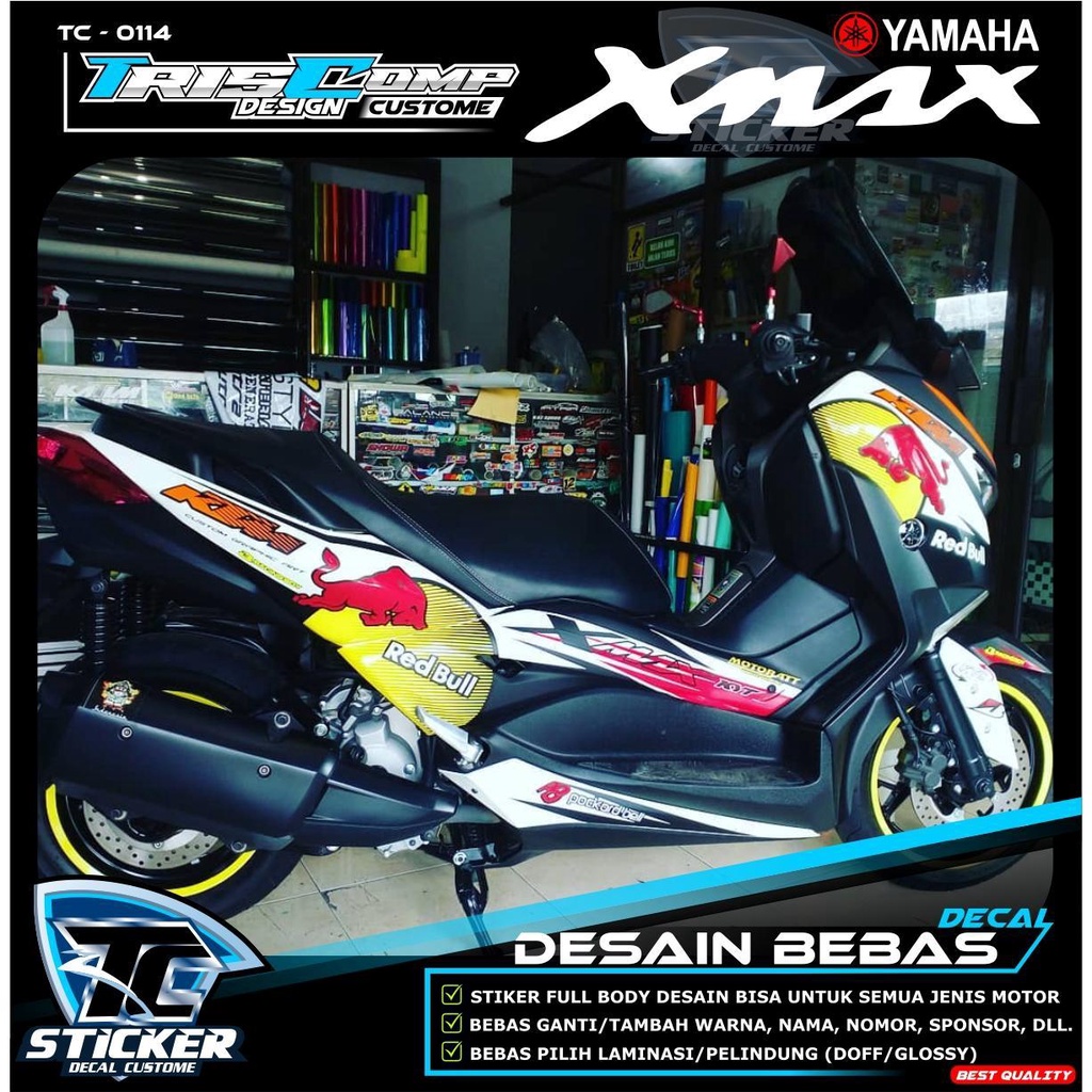 Jual Stiker List Variasi Decal Xmax Full Body (Desain Bebas Request ...