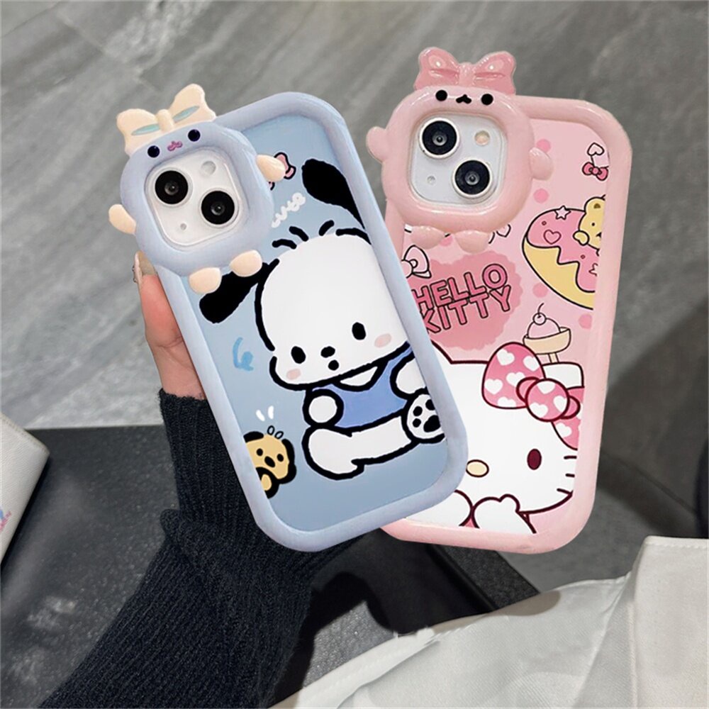 Jual Casing for iPhone 12 13 14 Pro Max 12 13 Mini 14 Plus 3D Bow ...