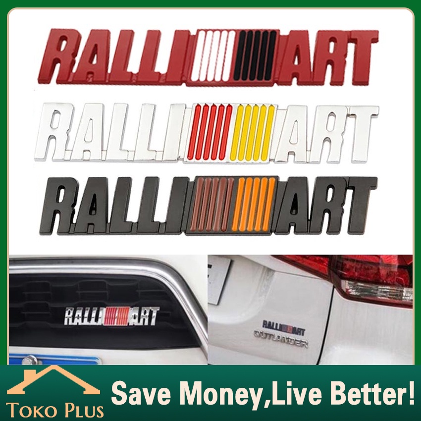 Jual Emblem Mobil Ralliart Metal 3D Hitam Chrome Merah - Stiker Emblem ...