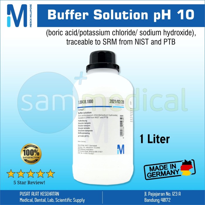Jual Merck Buffer Solution Ph 10 - 1 Liter | Shopee Indonesia