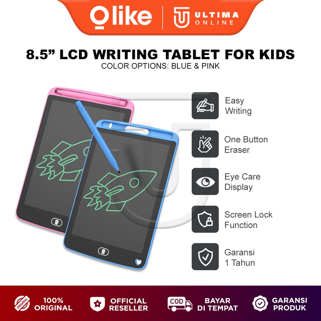 Jual OLIKE LCD Drawing Writing Tablet 8.5" LCB2 Papan Tulis Digital ...