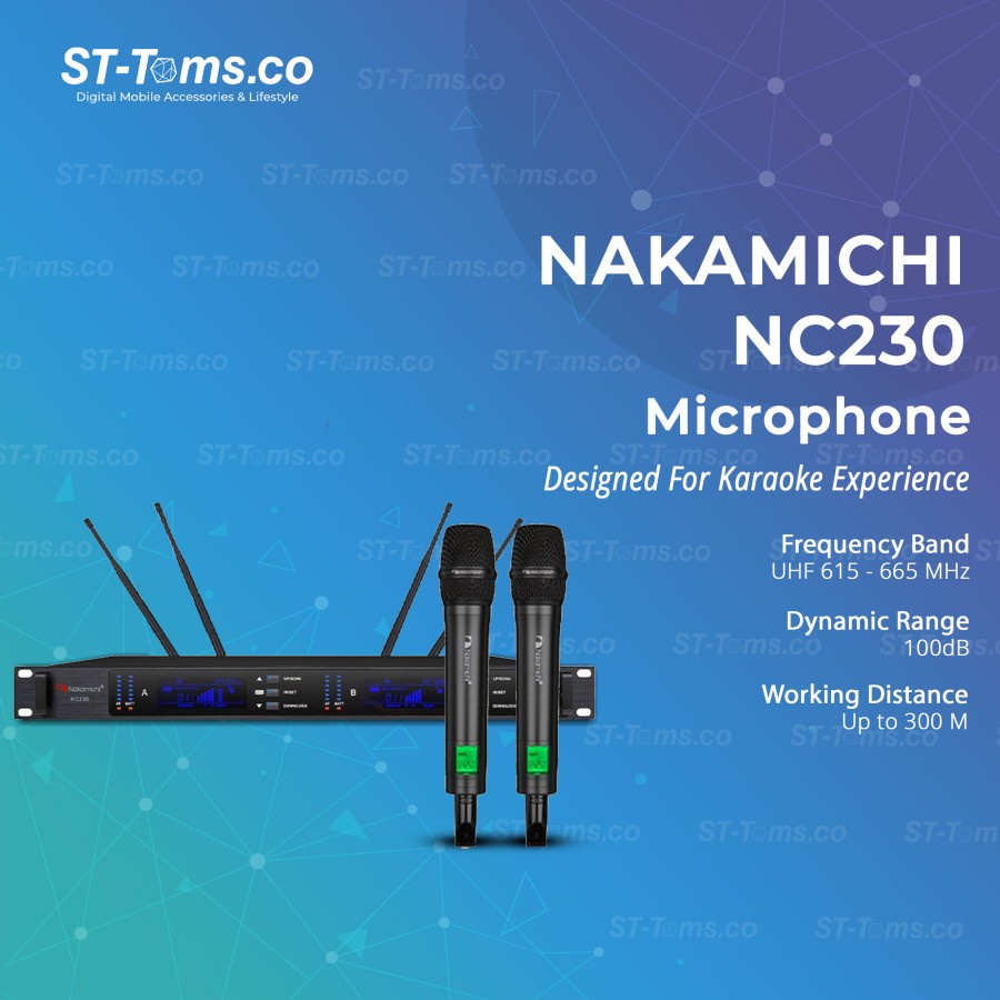 Jual Nakamichi NC230 NC 230 Dual Microphone Wireless Sound Karaoke ...