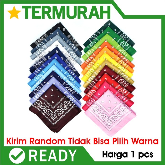 Jual slayer bandana batik pria wanita Sapu Tangan Masker syal ikat ...