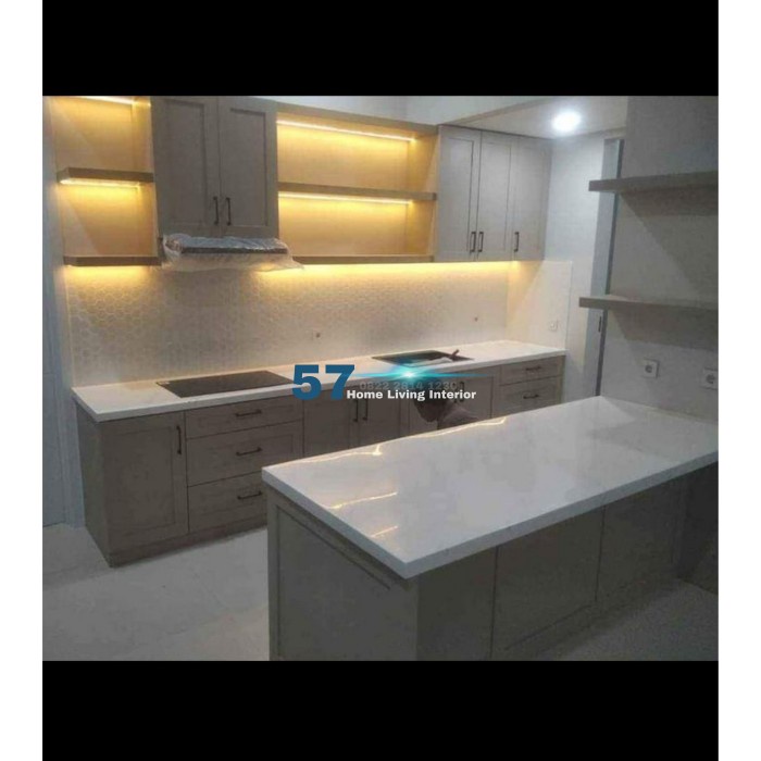 Jual Kitchen Set Minimalis Dan Meja Bar Bahan Multiplek HPL Free Desain ...