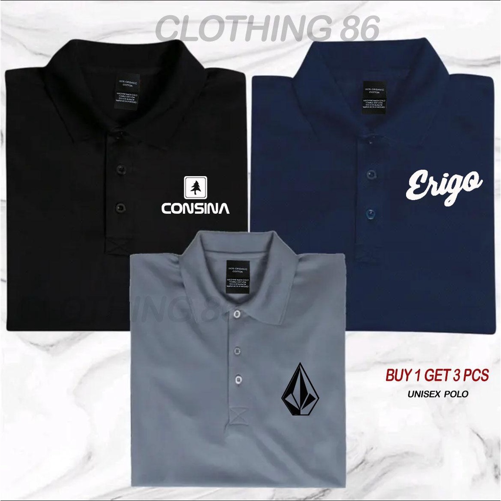 Jual Kaos Polo Distro Rell 3 Pics Satu Paketan Baju Polo Text Hitam ...