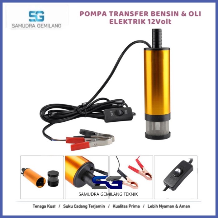 Jual Pompa minyak celup mini DC 12V Pompa Diesel/solar celup DC 12 ...