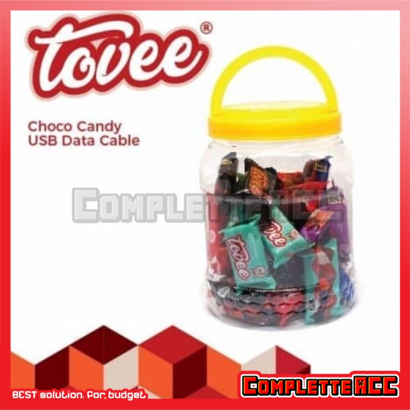 Jual Kabel Data Powerbank Pendek Tovee Choco Micro USB dan Type C USB ...