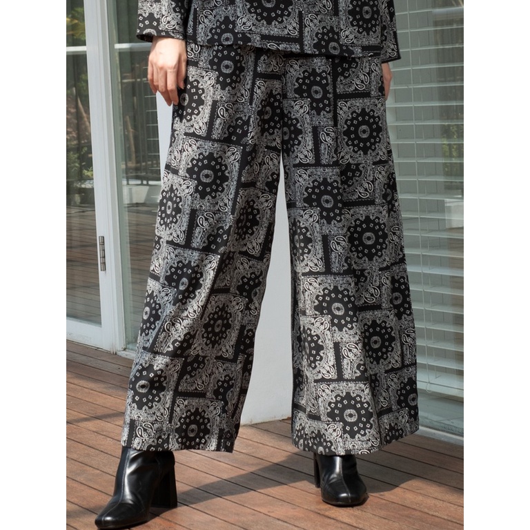 Jual Hanna Aaliyah Kulot Wanita Full Print Motif Celana Santai Loose ...