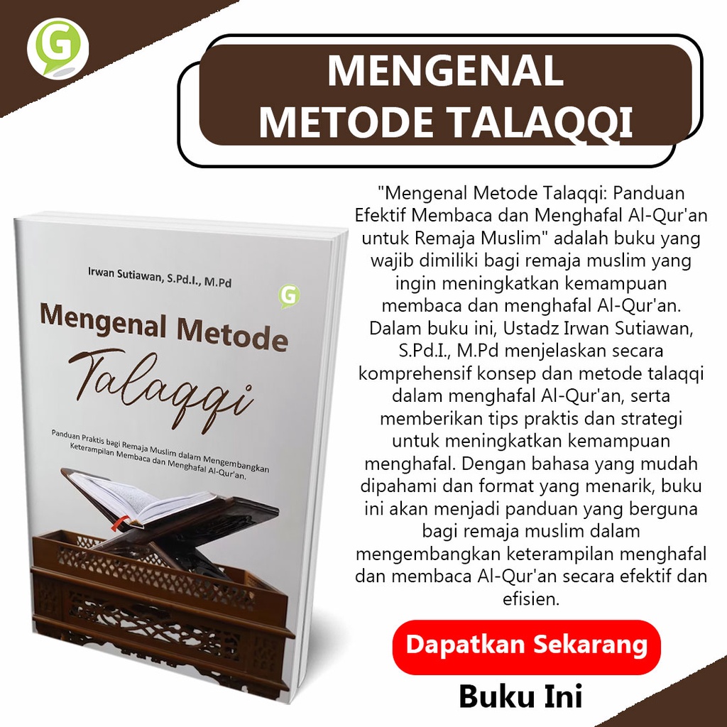 Jual Buku Agama Islam Mengenal Metode Talaqqi - Irwan Sutiawan, S.Pd.I., M.Pd - Guepedia ...