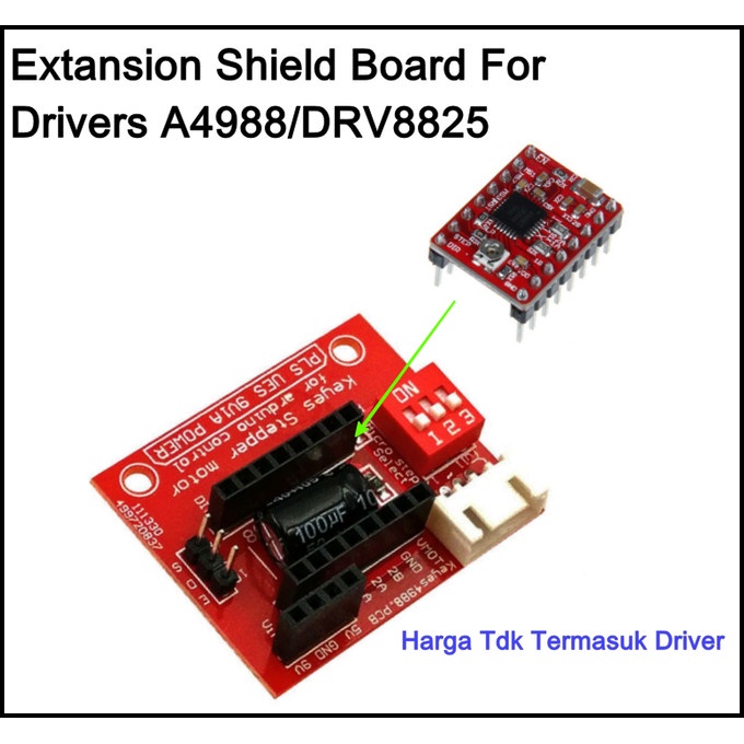 Jual Extension Shield Board A4988 DRV8825 CNC 3D Print Driver Stepper ...