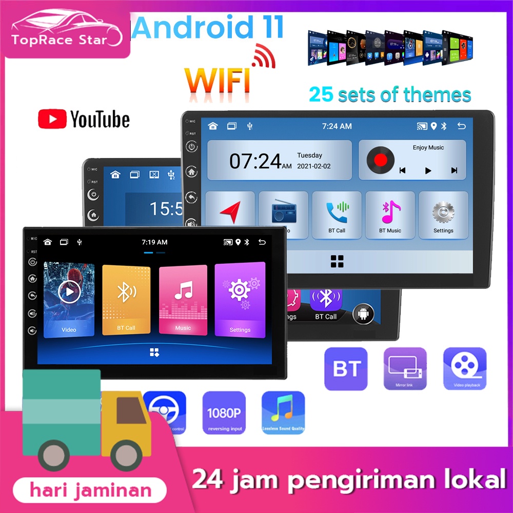 Jual 7/9/10 Inch Car Android 12 Navigasi 2+32G IPS Screen Head Unit Untuk TOYOTA Daihatsu ...