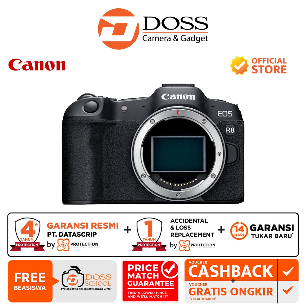 Jual Canon EOS R8 Body Only Mirrorless Camera EOS R 8 | Shopee Indonesia