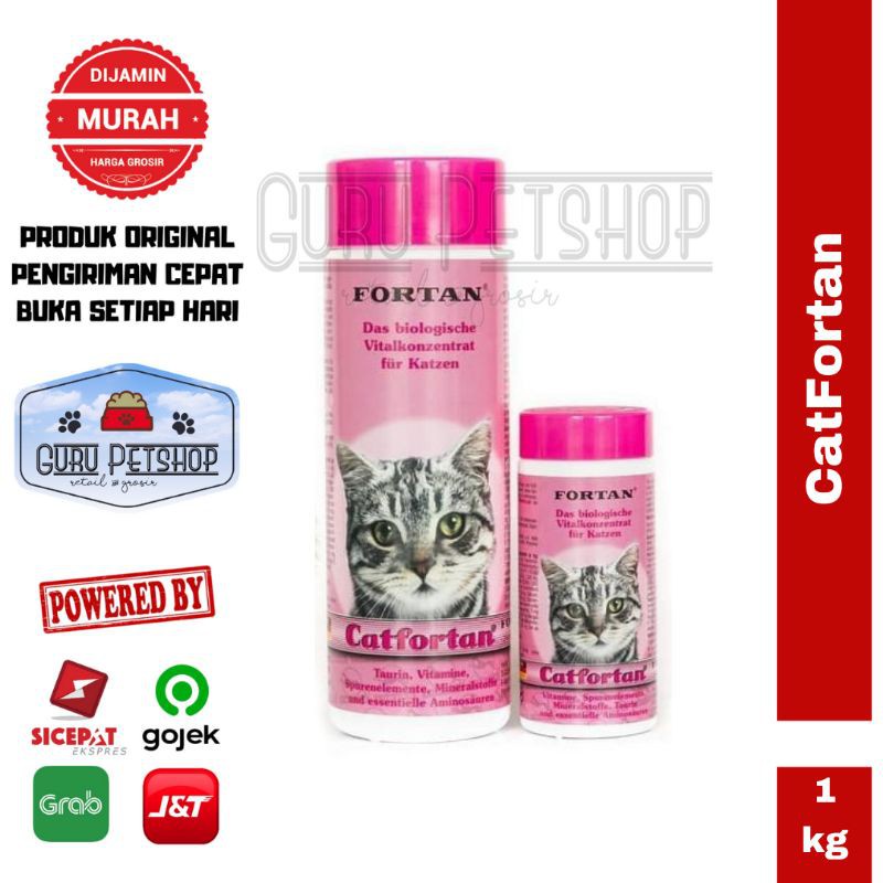 Jual Vitamin Kucing Fortan Catfortan 1000gr / Multivitamin Cat Fortan ...