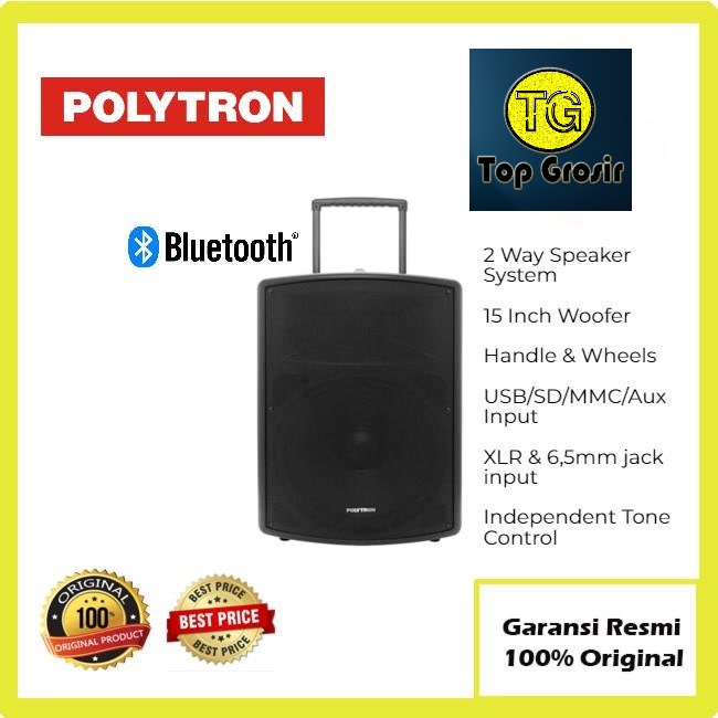 Jual SPEAKER PORTABLE POLYTRON PAS PRO 15F3 BLUETOOTH INDOOR OUTDOOR ...