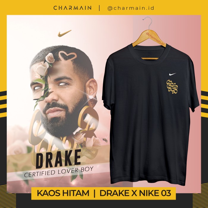 Jual Kaos Drake CLB 2 Sisi Certified Lover Boy Nike Collaboration ...