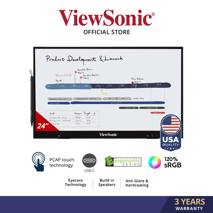Jual ViewSonic ID2456 24” Touch Monitor Pen Display | Drawing Monitor ...