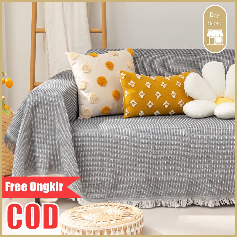 Jual Evy Store Sofa Cover Sarung Sofa Nordic Blanket Ukuran 130x180 180x260 180x340 alas Cover ...