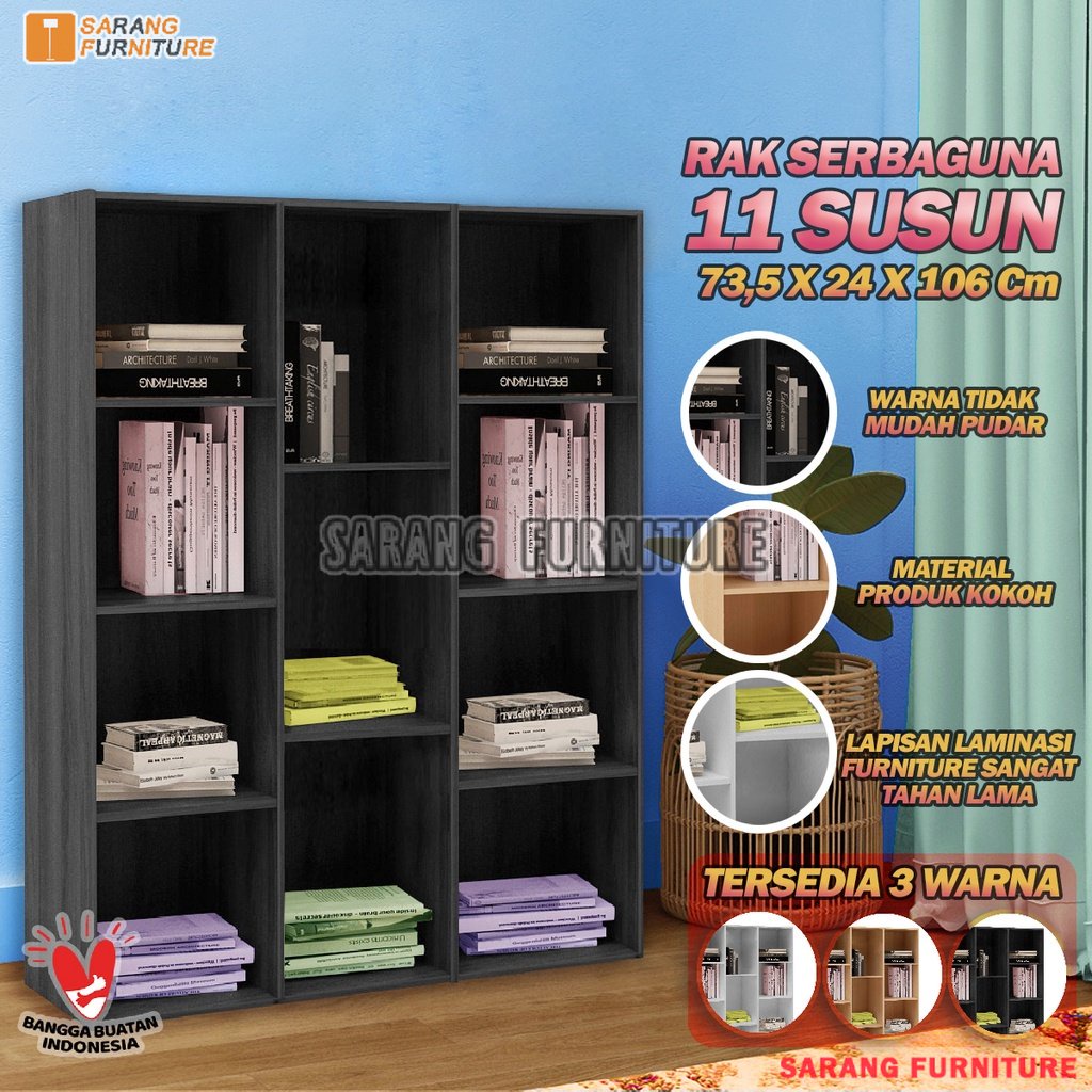 Jual RAK BUKU 11 SUSUN SERBAGUNA RAK BUKU 7 SUSUN RAK BUKU MODERN ...
