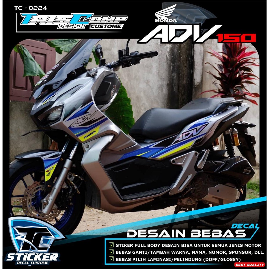 Jual (Bisa Request) Decal Motor ADV 150 Full Body Custom Desain - Decal ...