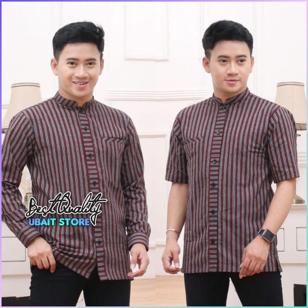 Jual Kebaya dan Sorjan Kemeja Lurik Baju tradisional Baju Adat Kemeja Batik Lengan Panjang ...