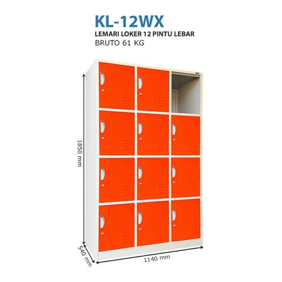 Jual Loker Besi Kozure KL-12WX Locker 12 Pintu KOZURE KL12WX Lemari ...