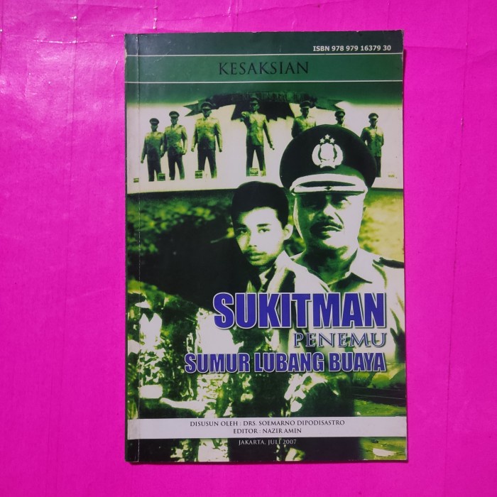 Jual Buku kesaksian Sukiman penemu sumur lubang buaya | Shopee Indonesia