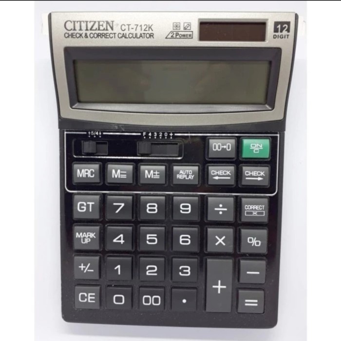 Jual . CT-712K KALKULATOR DESKTOP / CALCULATOR MEJA 12 DIGIT CEK ULANG ...