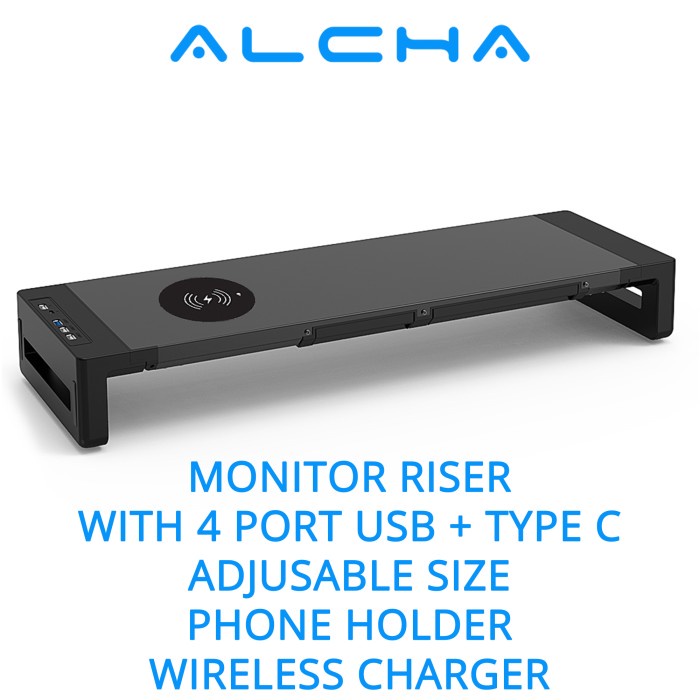 Jual ALCHA MONITOR RISER KM6052 STAND AMBALAN MEJA LAPTOP LCD LED ...