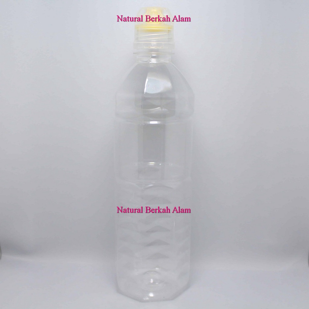 Jual Botol Plastik Diamond 600 Ml Natural Tutup Aqua Exlusive / Botol ...