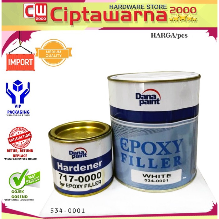 Jual Danagloss Epoxy Filler Epoksi 1L Cat Dasar Putih Abu | Shopee ...