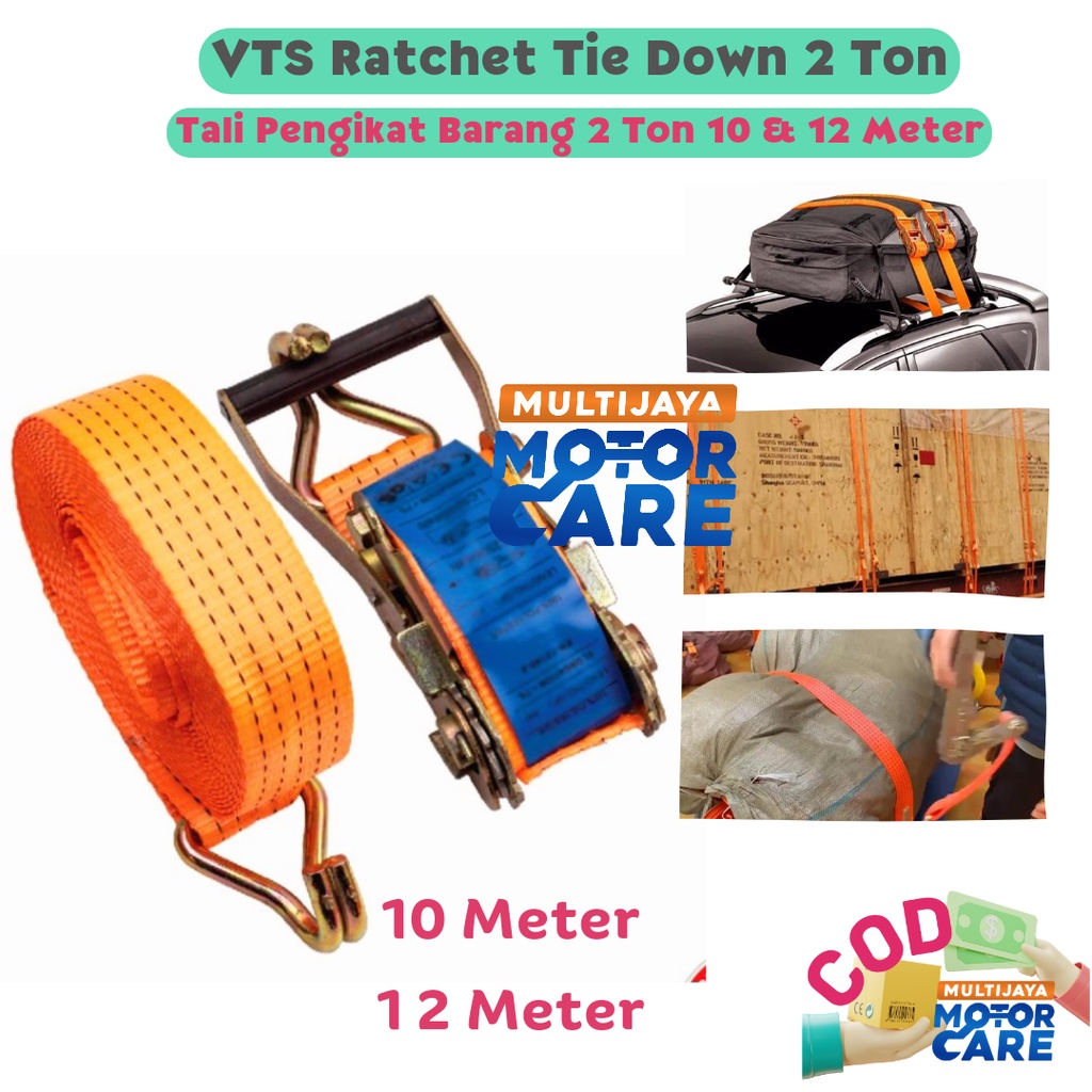 Jual Ratchet Tie Down Tali Ikat Pengikat Barang 2 Ton Cargo Lashing ...