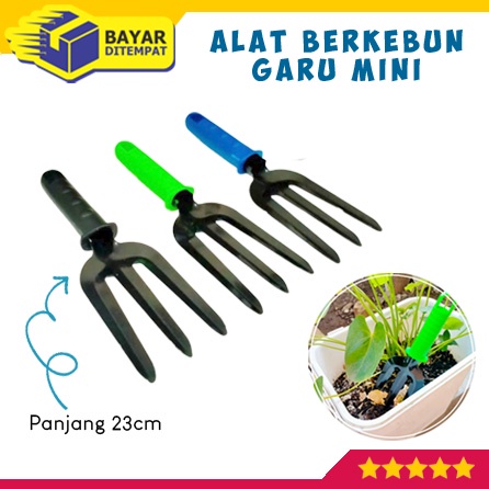 Jual Garpu Garu Tanam Mini Besi Gagang Plastik Alat Berkebun | Shopee ...