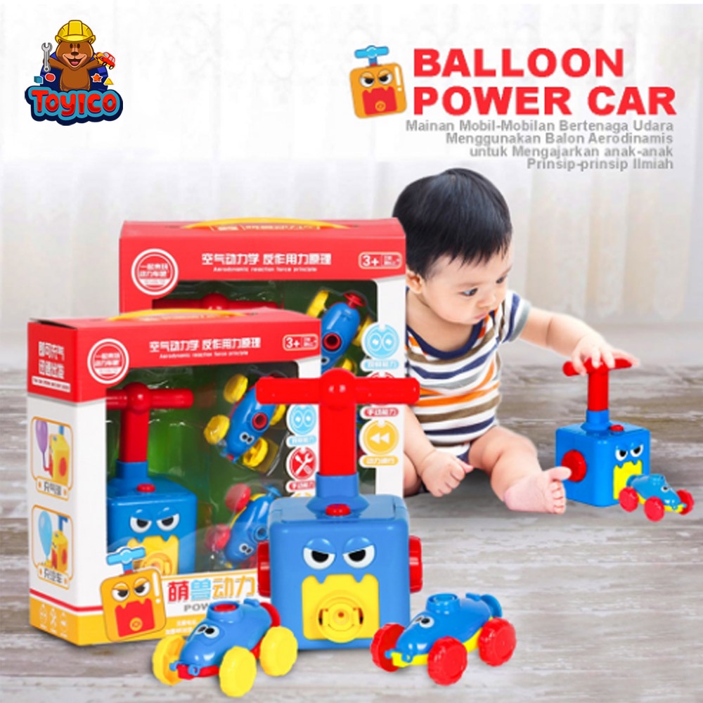 Jual [Toyico] Mainan Mobil Pompa Balon Air Pressure Powered Ballon Car ...