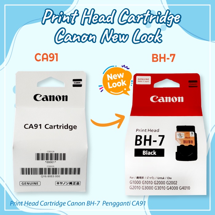 Jual Head Cartridge Original BH7 Canon G1010 G2010 G3010 Pengganti CA91 ...