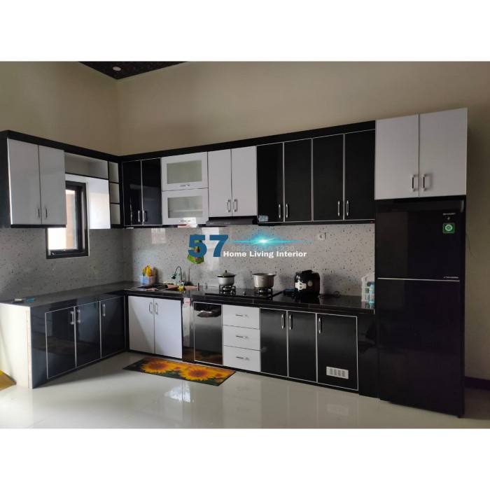 Jual Lemari Kitchen Set Bahan Multiplek HPL Minimalis Free Ukur dan ...