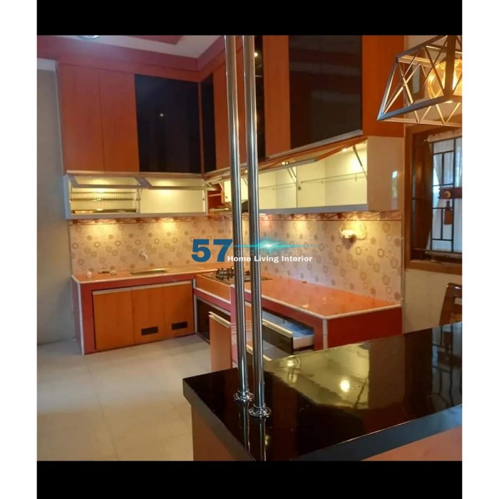 Jual Kitchen Set Minimalis Full Set Isian Beserta Lampu Bahan Plywood ...
