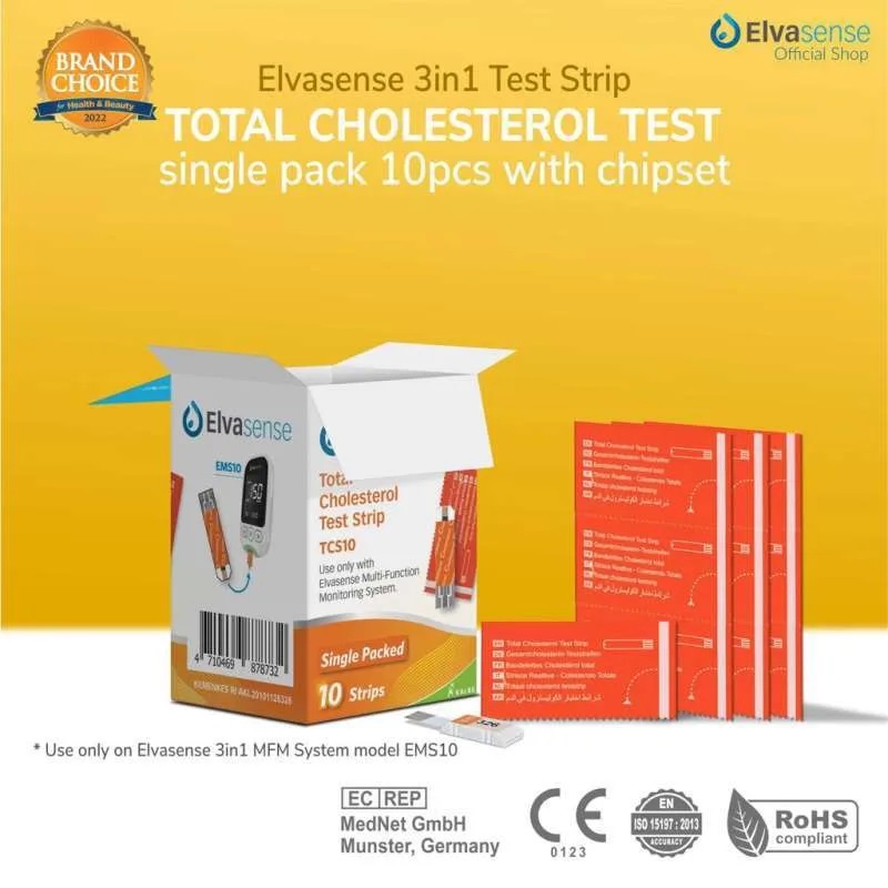 Jual Strip Kolesterol isi 10's Elvasense / Cholesterol Strip | Shopee ...