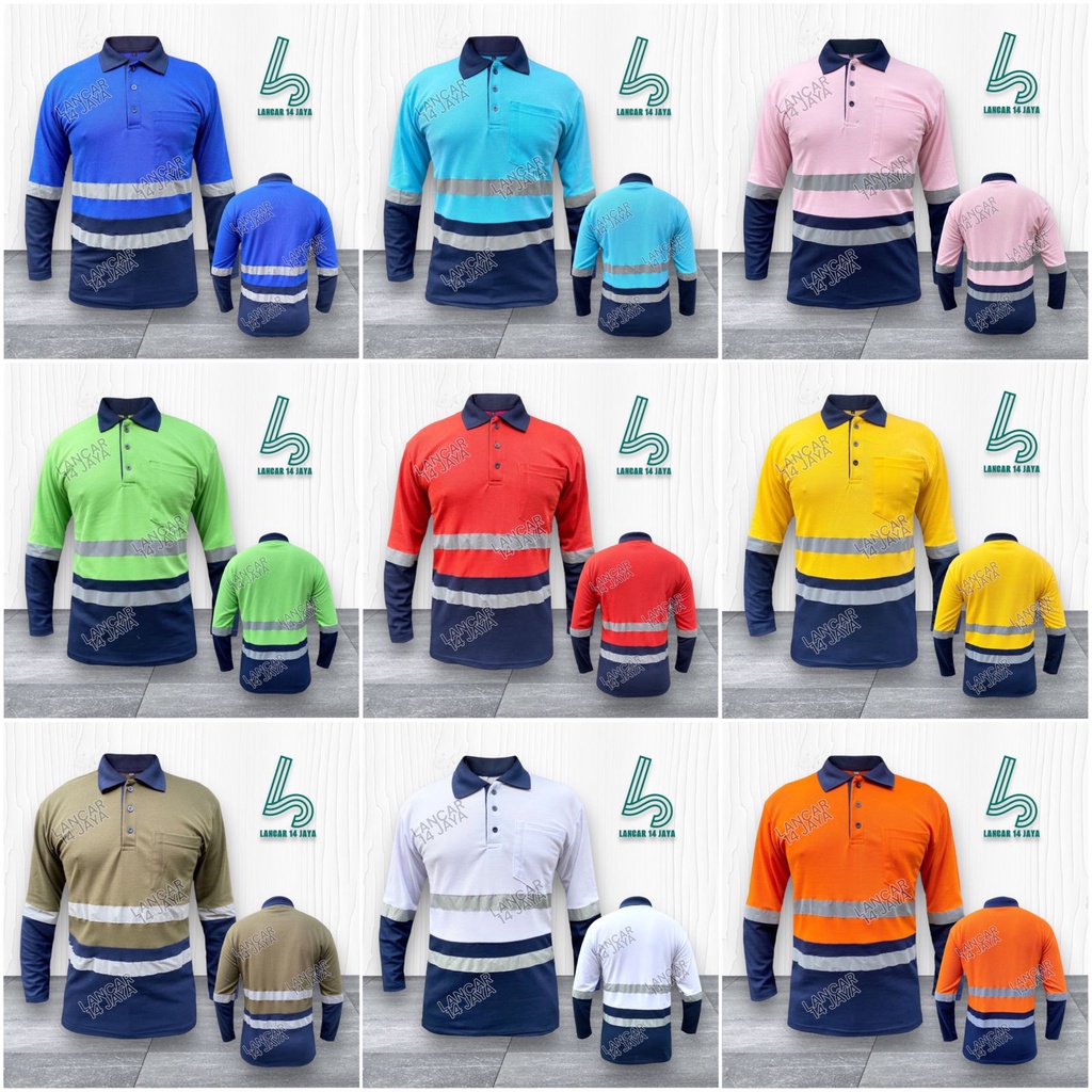 Jual Kaos Safety Proyek Skotlet Tangan Panjang Kombinasi - Kaos ...