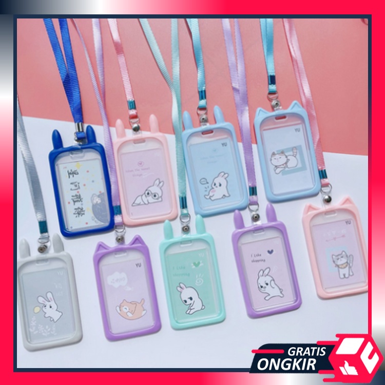 Jual Gratis Ongkir - 5770 Tag Lanyard Gantungan Kartu Motif Kucing ...