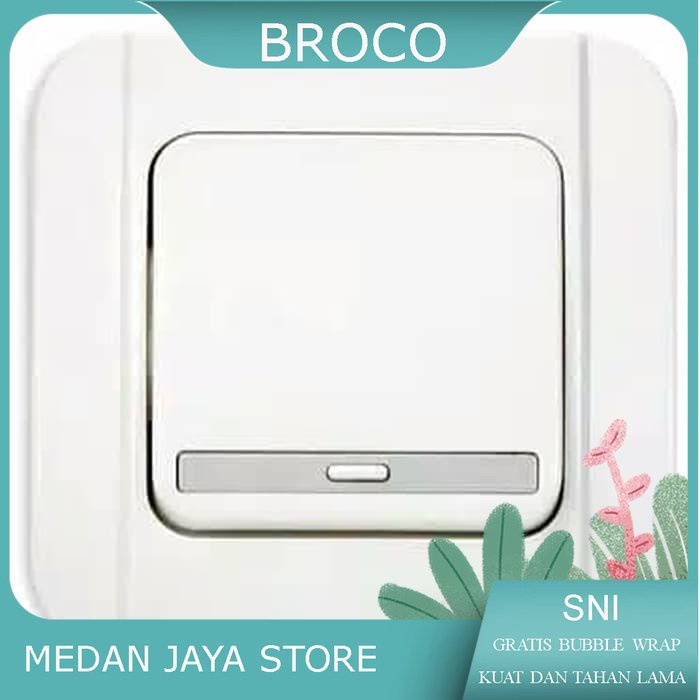 Jual Broco Saklar Tanam Merk Broco G161 Engkel IB Galleo Warna Putih ...