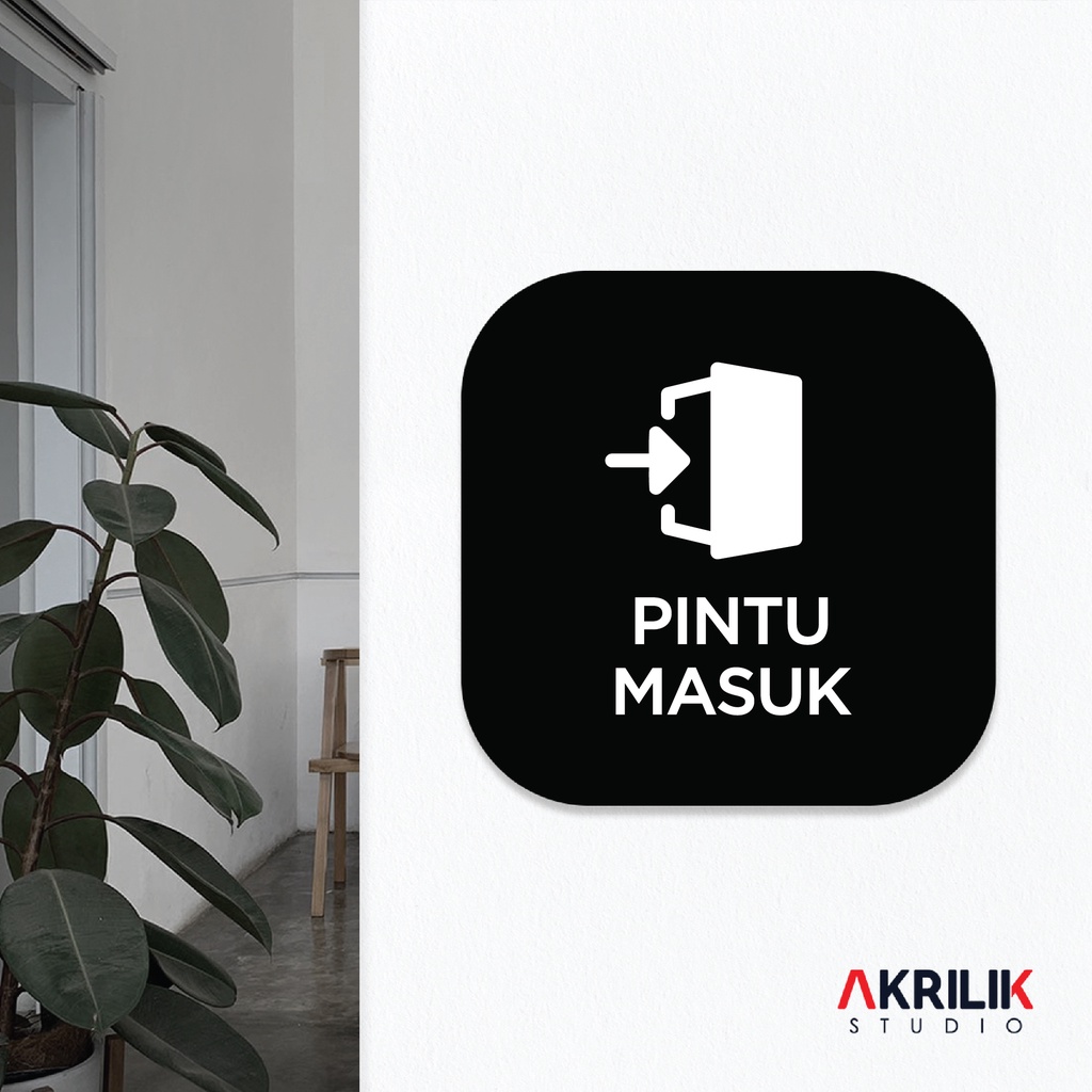 Jual Sign Board Akrilik Pintu Masuk Papan Acrylic Signage Tempel ...