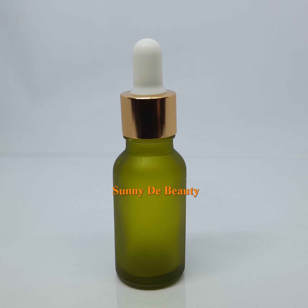 Jual Botol Kaca 20 ml Olive Frossted Br Tutup Alumunium Mate Pipete ...