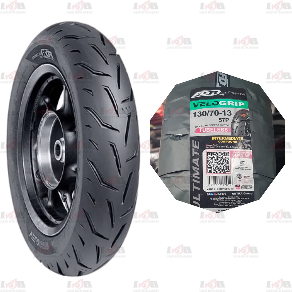 Jual FDR Velogrip 110/70-13 130/70-13 Ban Depan Belakang Tubeless Ring ...