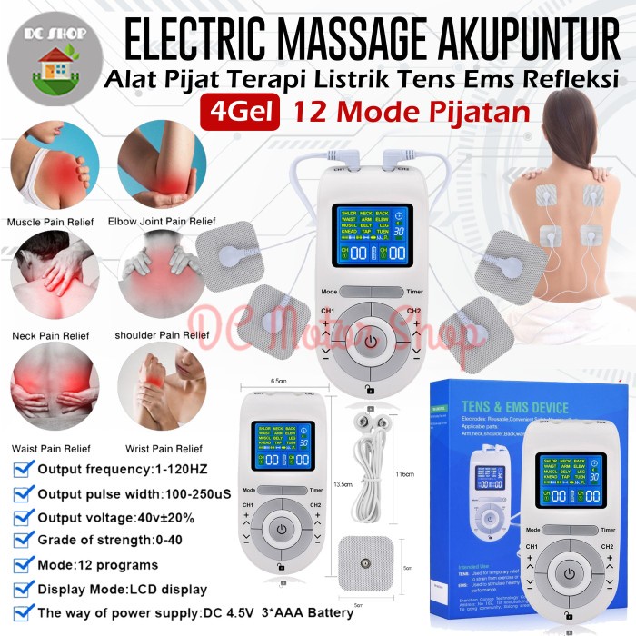Jual Alat Pijat Terapi Listrik Tens Ems Refleksi Akupuntur Electric ...
