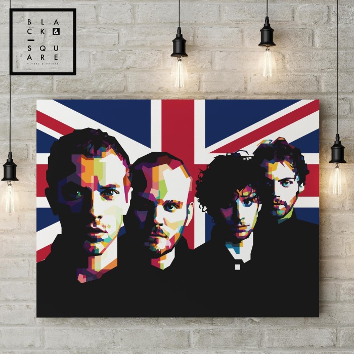 Jual Poster Kayu Premium - WPAP The Beatles, Queen & Coldplay - 60x42cm ...
